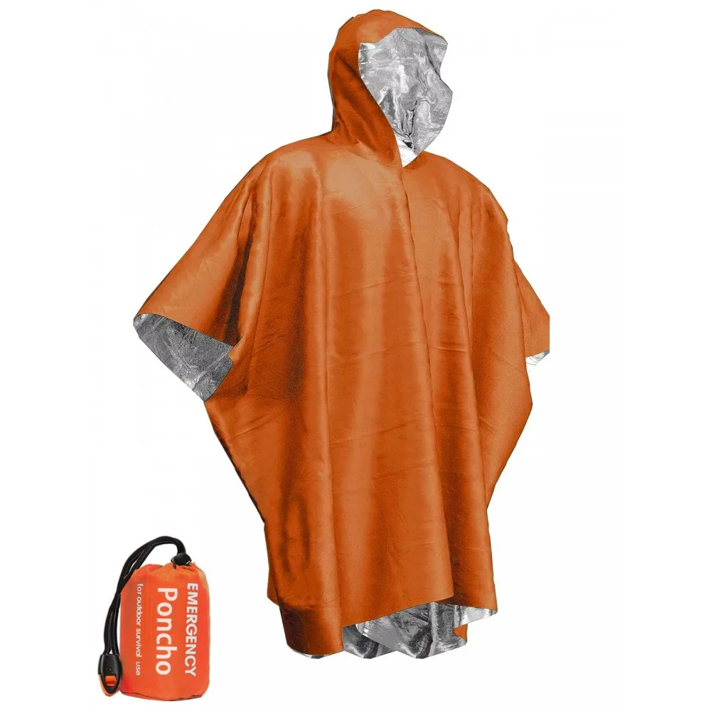 Heat Reflective Emergency Rain Poncho | Waterproof Survival Gear NZ ...