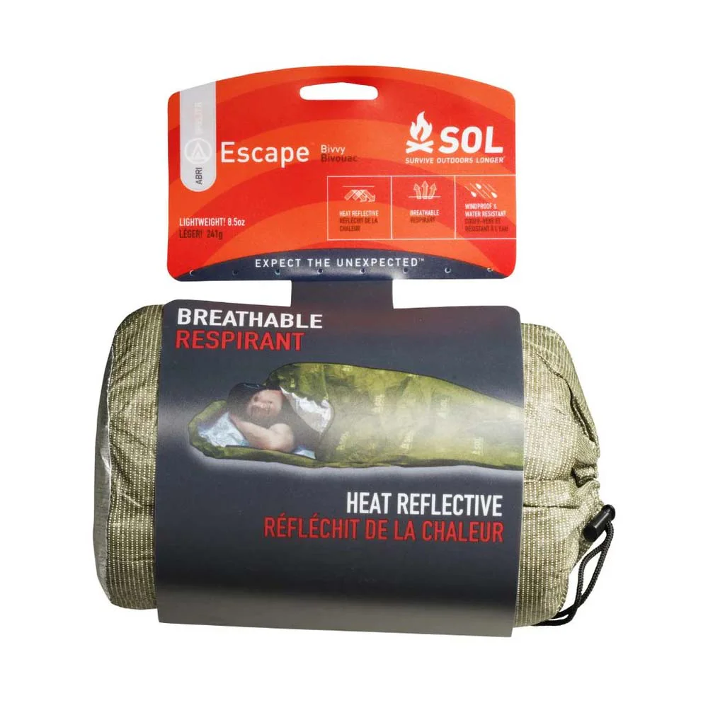 SOL Escape Bivvy – Breathable Emergency Shelter | Orange & OD Green ...