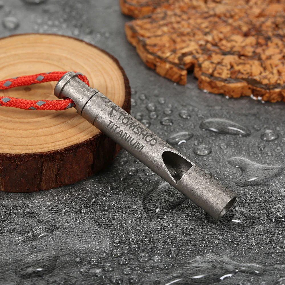 Tomshoo Titanium Emergency Whistle - 2pcs | Backwoods Outdoor Gear