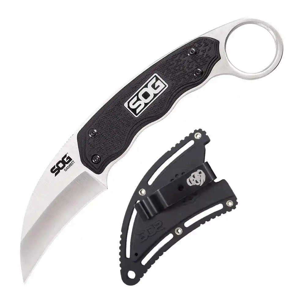 SOG Gambit Fixed Blade Knife | Tactical Karambit Knife with Sheath – 7. ...