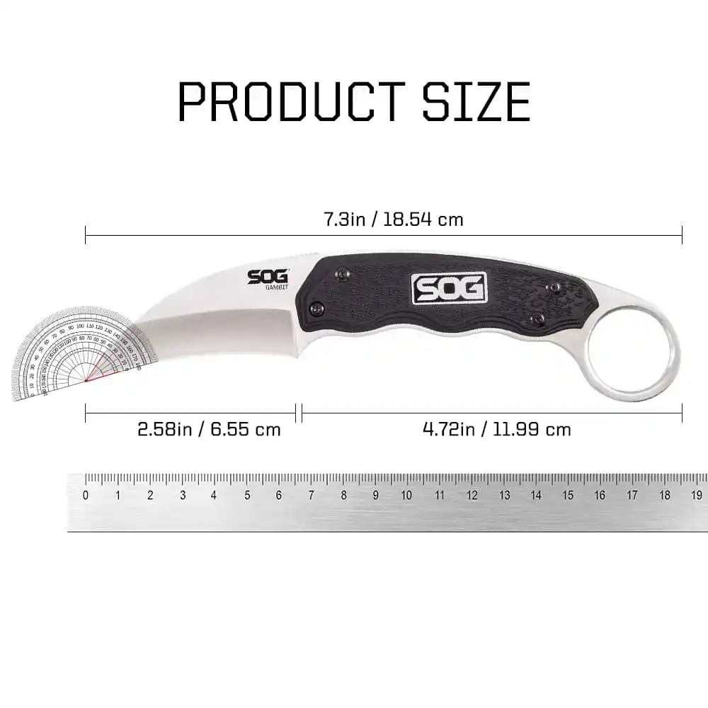 SOG Gambit Fixed Blade Knife | Tactical Karambit Knife with Sheath – 7. ...
