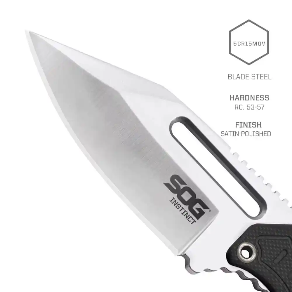 SOG Instinct Mini Fixed Blade Knife – Compact EDC with G10 Handle ...