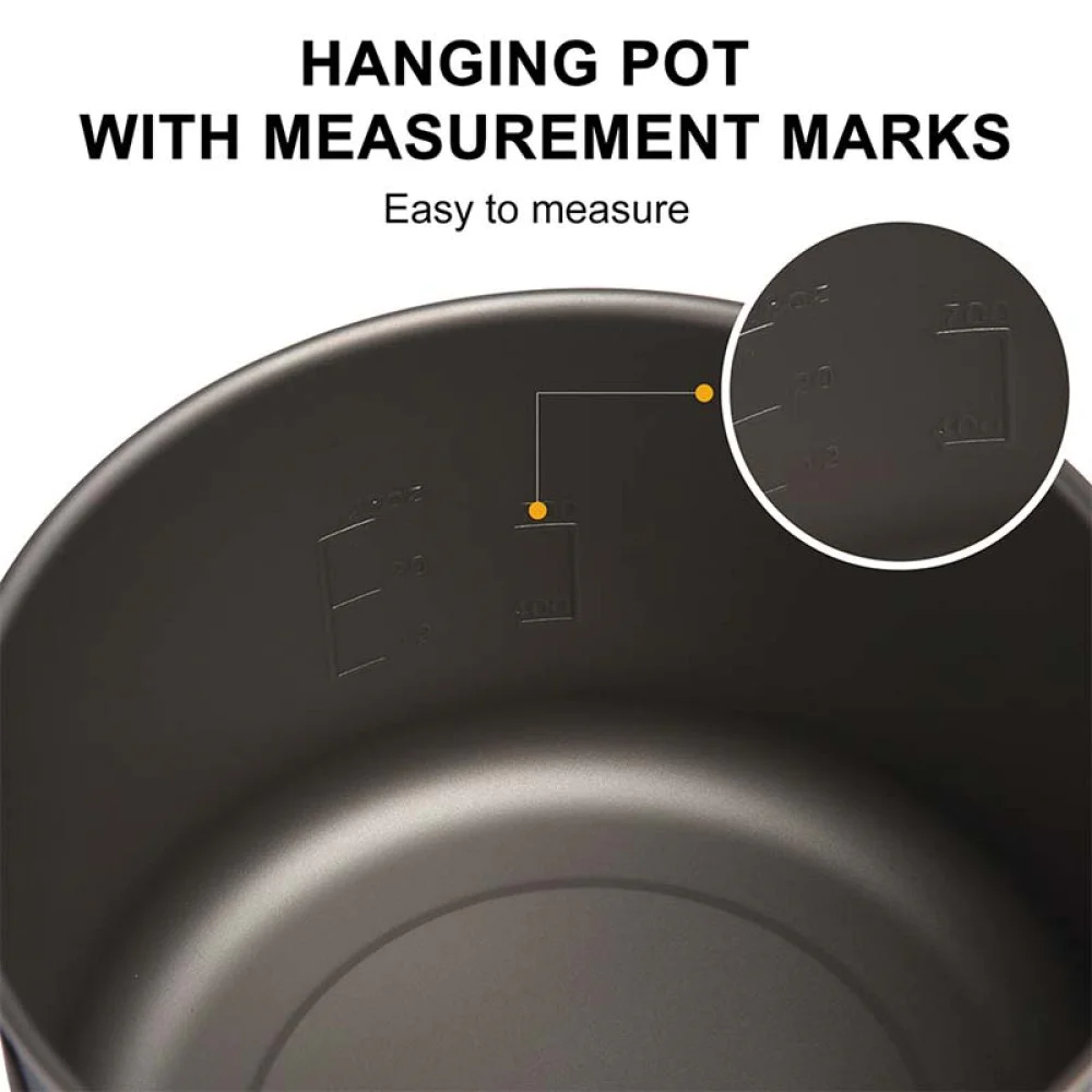 WideSea Titanium Hanging pot with Bail Handle - 2900ml | Backwoods ...