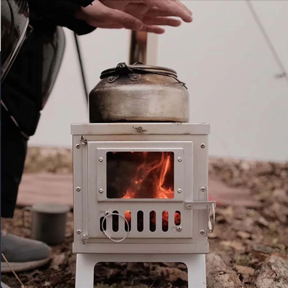 Portable Ultralight Camp Oven Stove with Chimney | Hot Tent Wood Stove ...