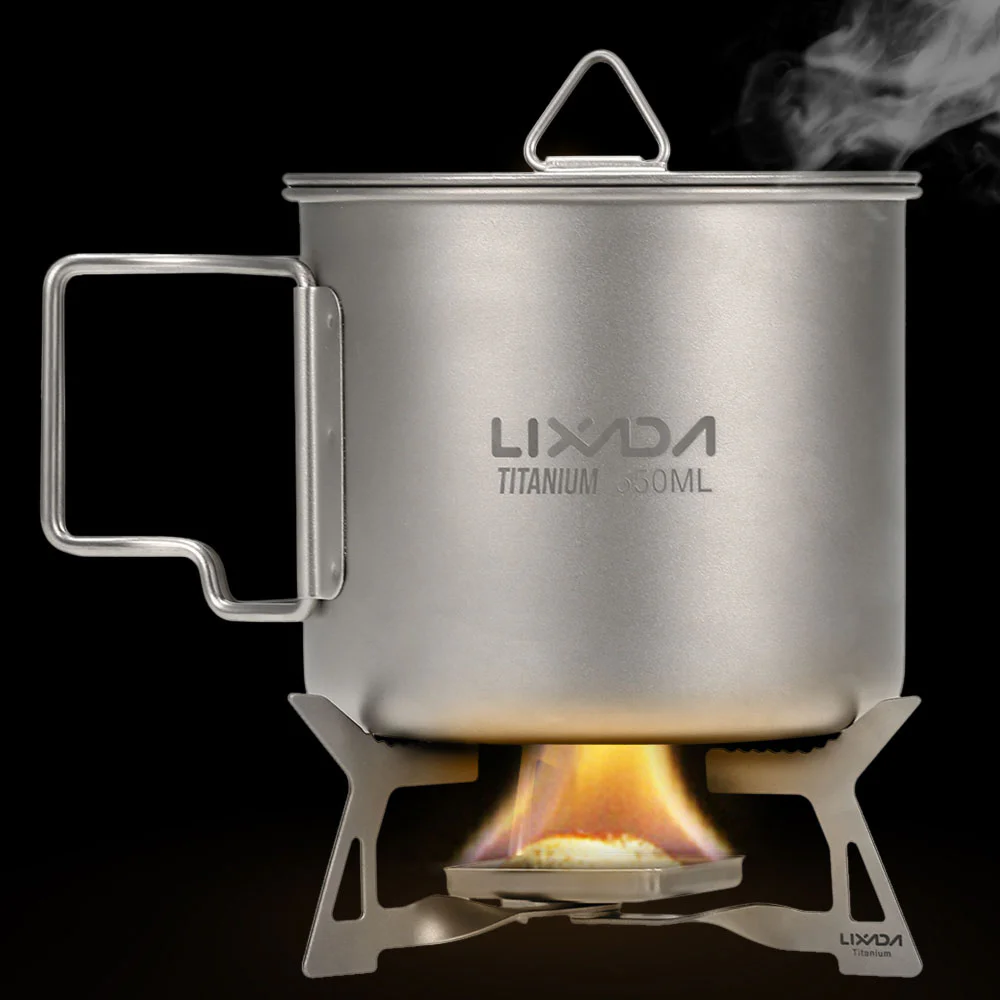 Lixada Ultralight Titanium Solid Fuel Stove - 14g Super Lightweight ...