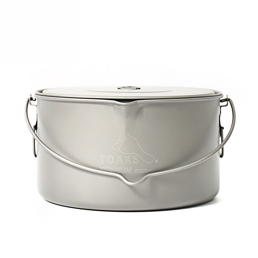 TOAKS Titanium 2000ml Pot with Bail Handle | Backwoods Outdoor Gear