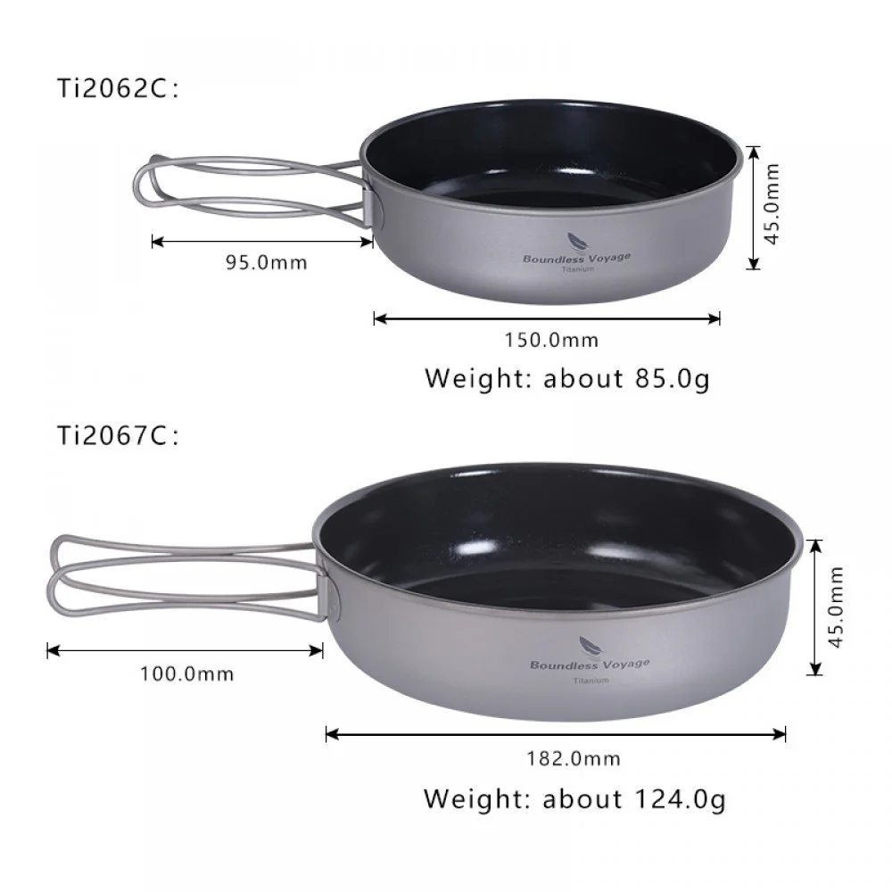 Boundless Voyage Titanium Non-Stick Frying Pan | Backwoods Outdoor Gear