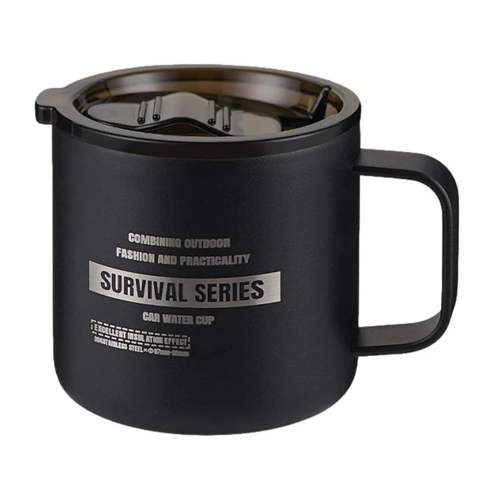 Stainless Steel Insulated Camping Mug With Lid - 350ml | Durable & Leak ...