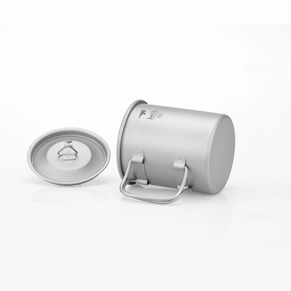 Keith Titanium Mug with Folding Handles & Lid - 300ml | Backpacking ...