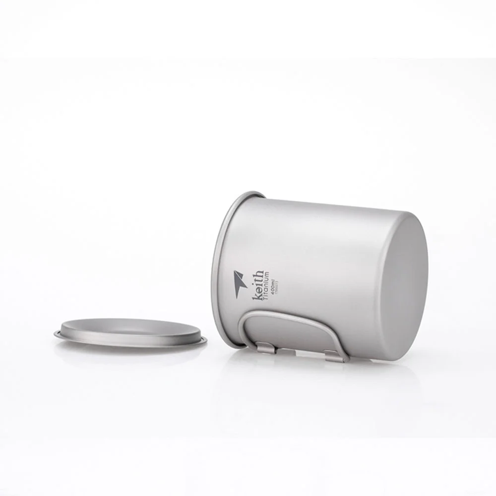 Keith Titanium Mug with Folding Handles & Lid - 400ml | Backwoods ...