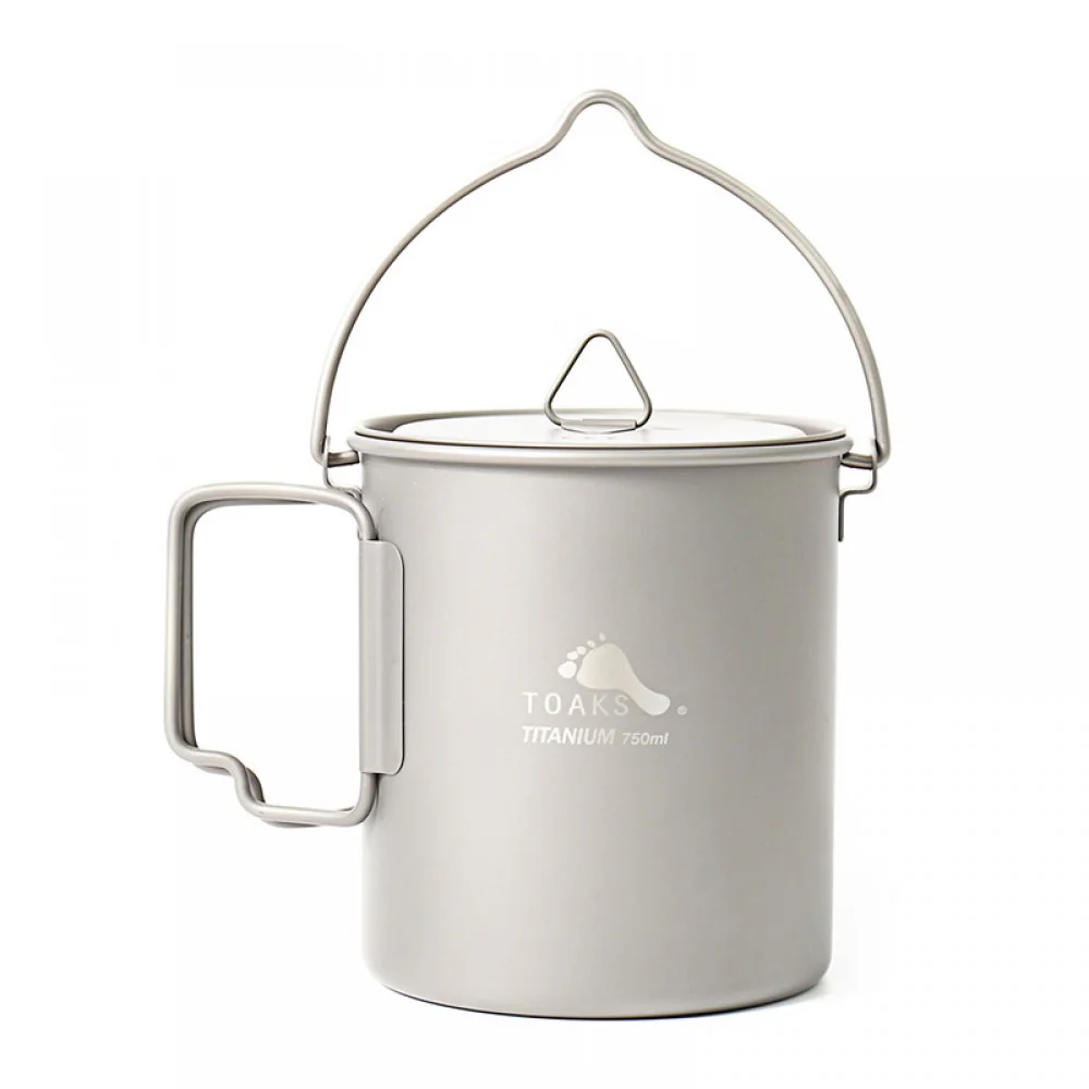 TOAKS Titanium Pot With Bail Handle - 750ml | Backwoods Outdoor Gear