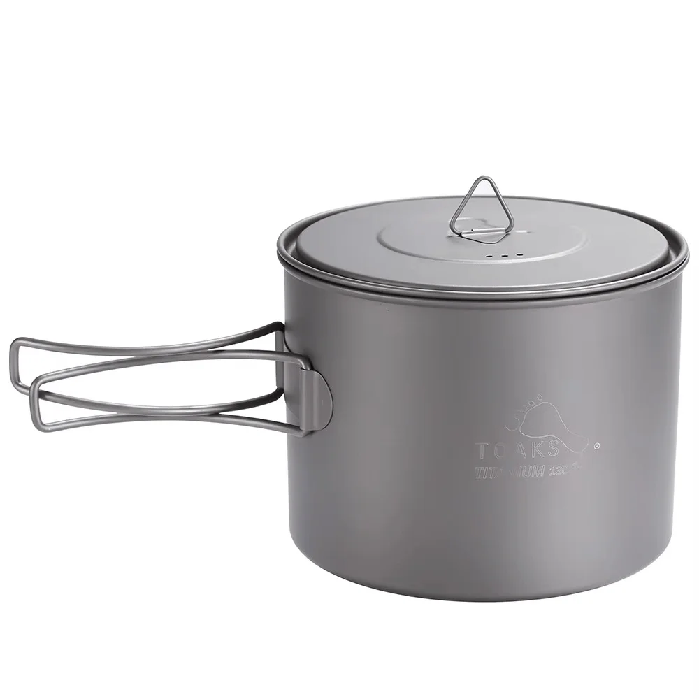 Toaks Titanium 1300ml Pot | Ultralight Cooking Pot for Backpacking ...