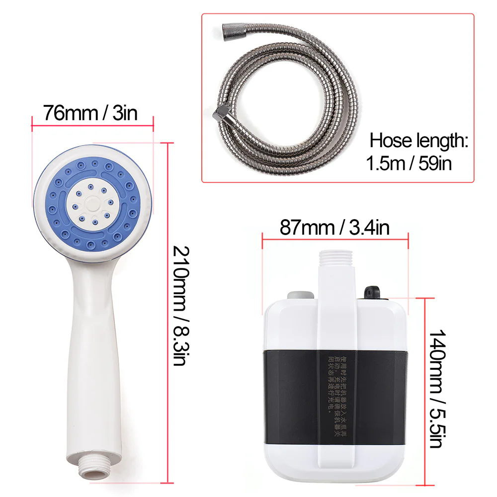 Rechargeable Electric Outdoor Shower Pump | Backwoods Outdoor Gear