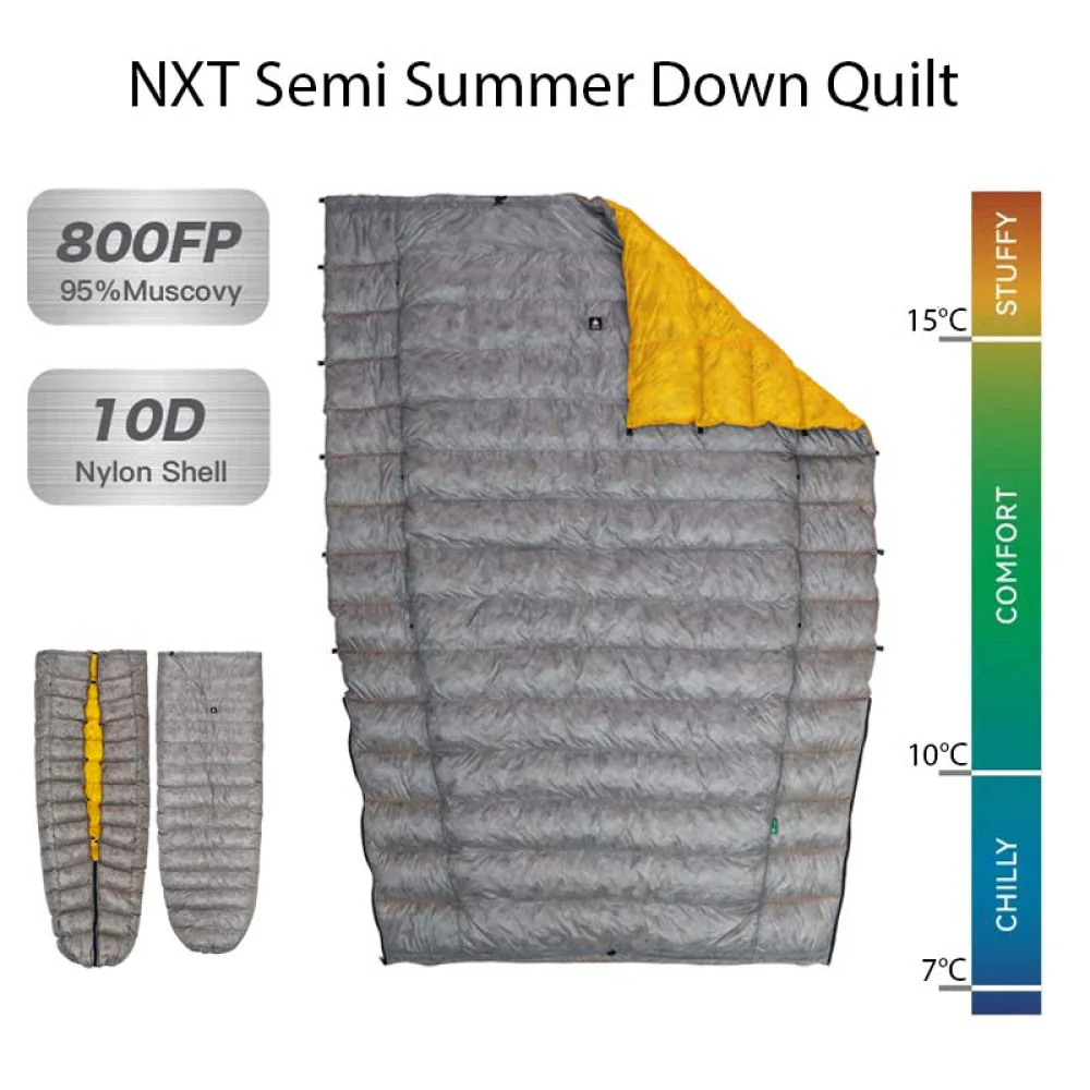 ICE Flame NXT Ultralight Down Quilt – 800FP Duck Down Quilt for Hiking ...