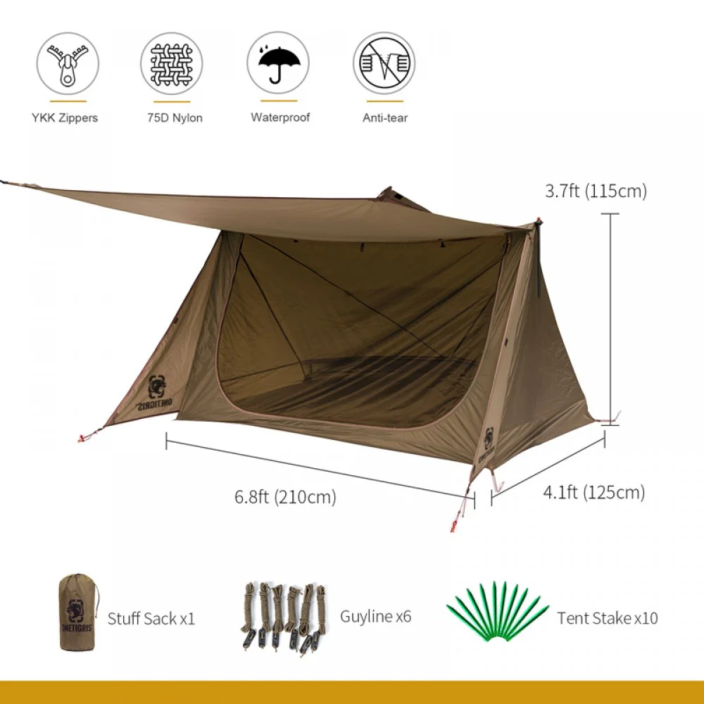 OneTigris Backwoods Bungalow 2.0 Ultralight Baker Tent | For ...