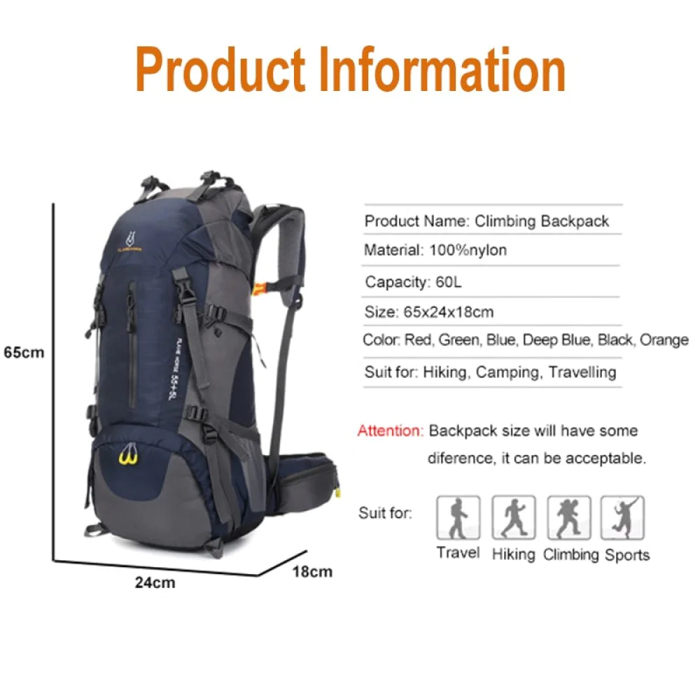60L Camping Backpack | Backwoods Outdoor Gear