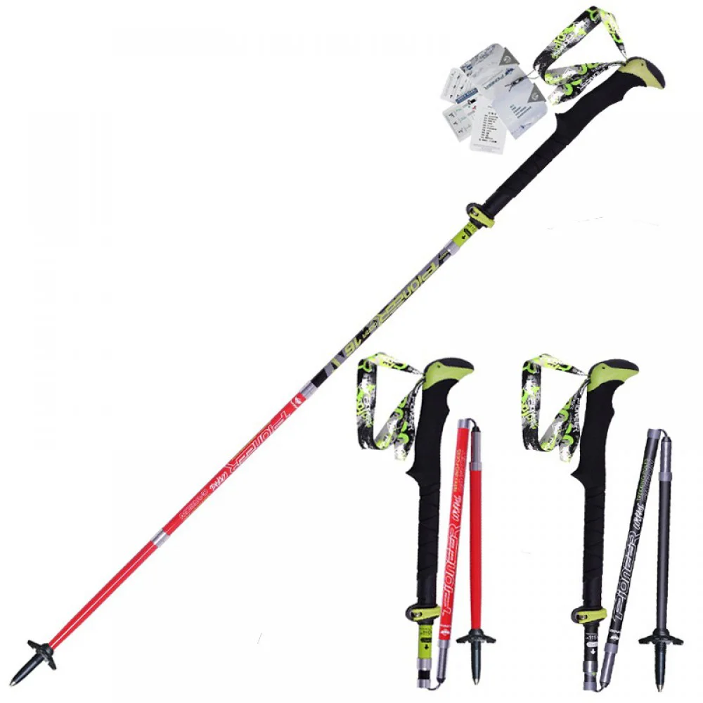 PIONEER Carbon Fiber Trekking Poles – Ultralight Collapsible Hiking ...